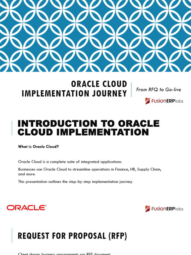Oracle Cloud Implementation Journey | PDF