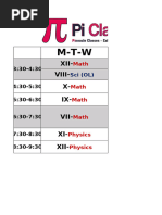Timetable 25-26 | PDF