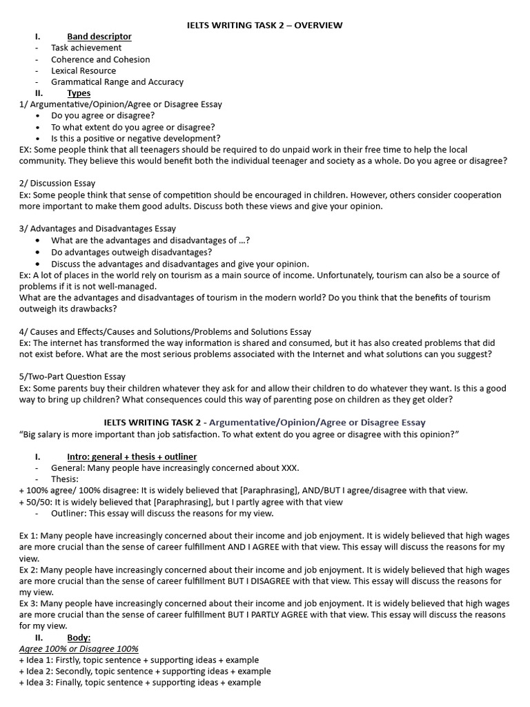Ielts Writing Task 2 - Agree Disagree | PDF | Salary | Essays