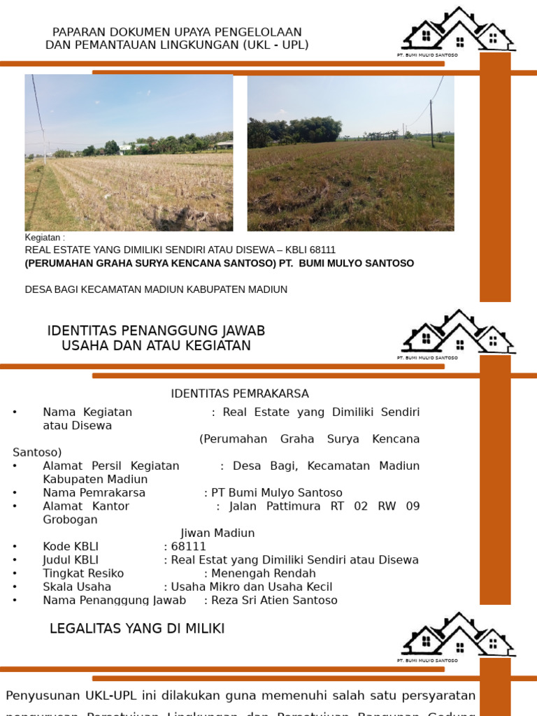 Ukl Upl PT Bms Perumahan Bagi Madiun 2024 | PDF