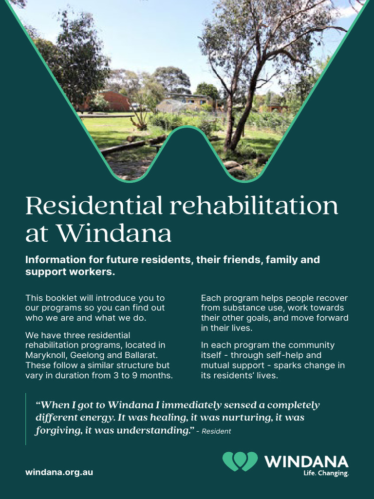 Windana Rehab Programs in Maryknoll | PDF | Mental Health | Health Care
