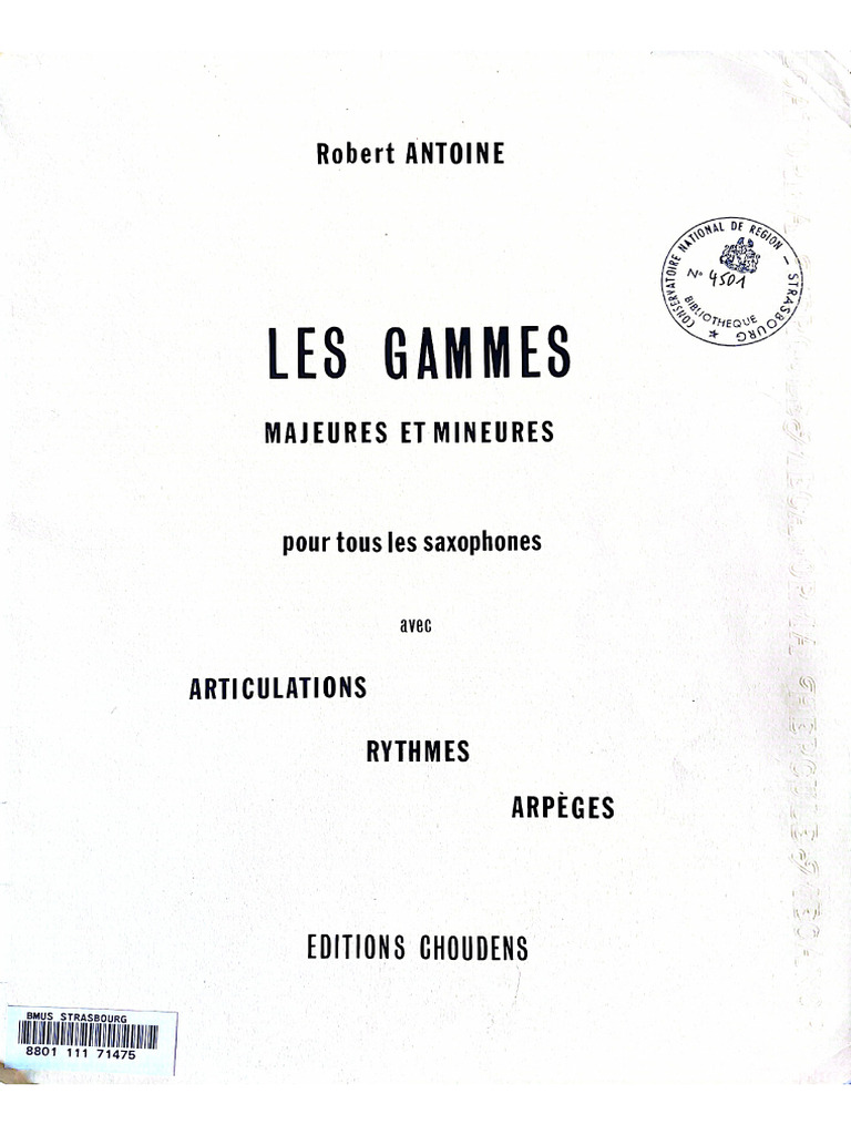 Les Gammes-Robert Antoine | PDF