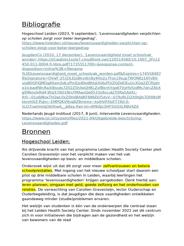 Links Betoog + Bronnen NL | PDF