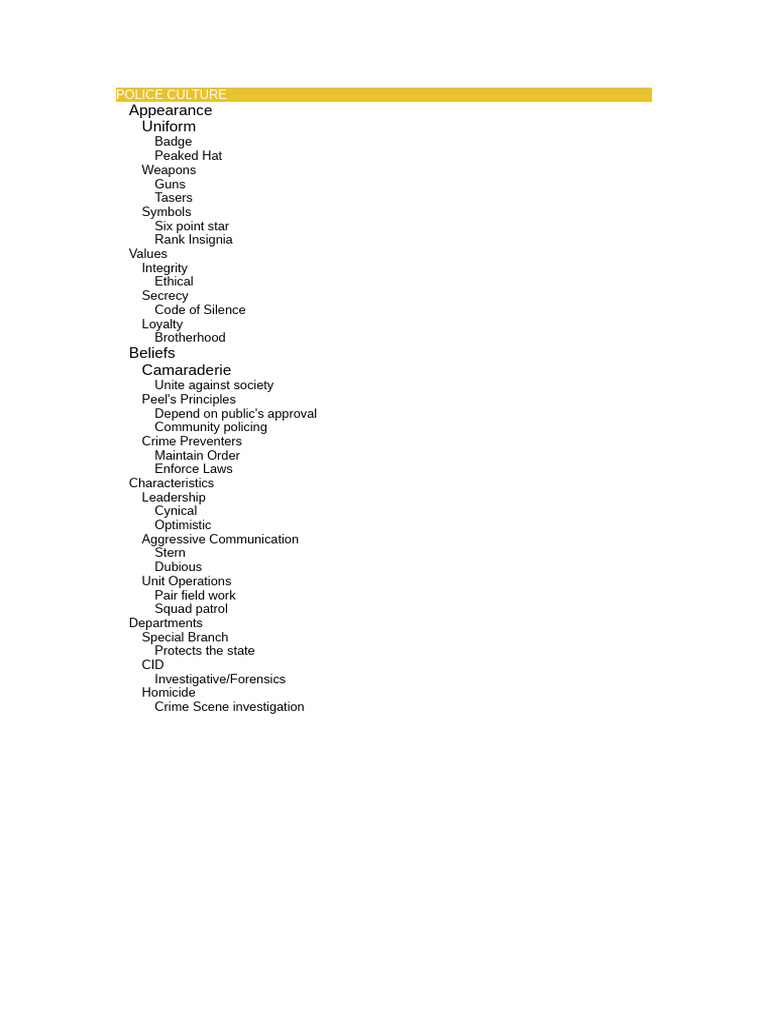 Police Culture | PDF