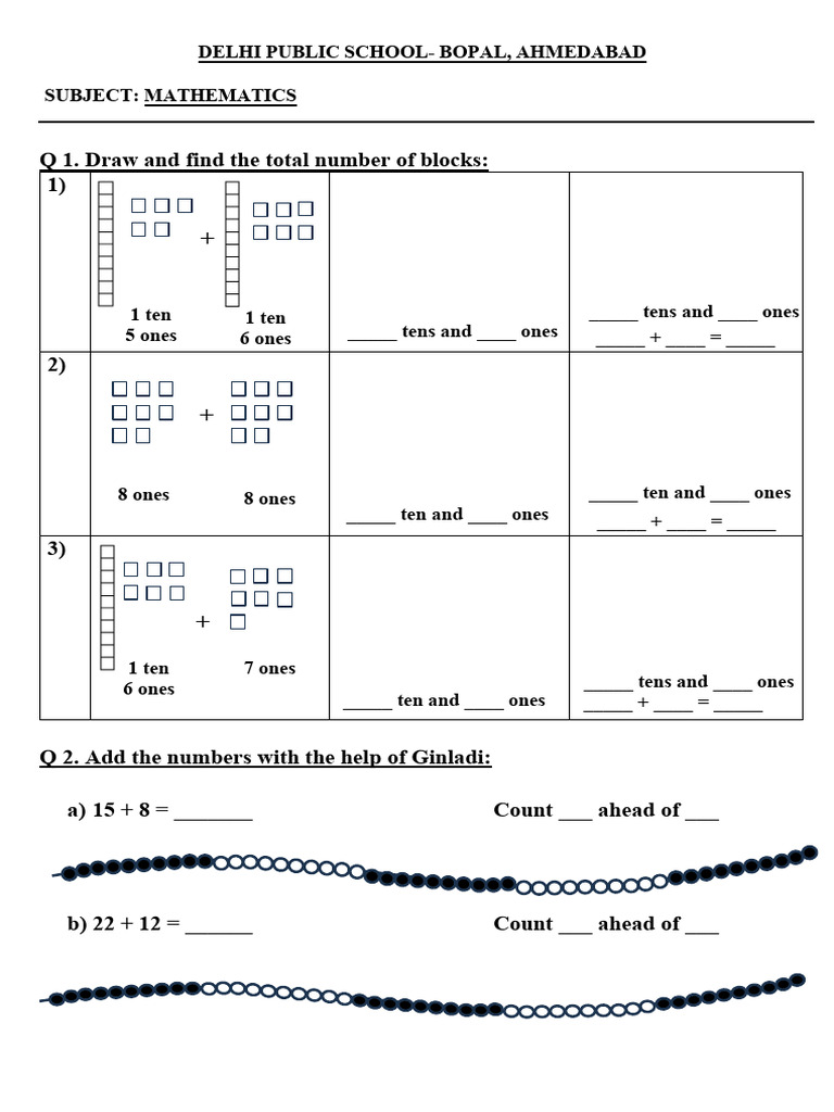 Q 1. Draw and Find The Total Number of Blocks | PDF | Desserts | Biscuit