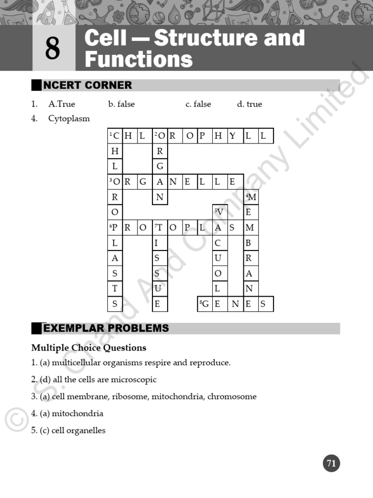 7209 16715 9 Answer Key Cell Structure Functions ...