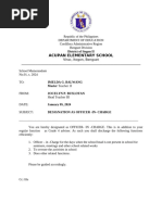 OIC Designation Letter for School | PDF