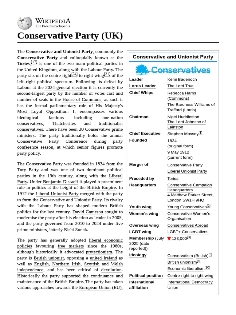 Conservative_Party_(UK) | PDF | Conservative Party (Uk) | Brexit