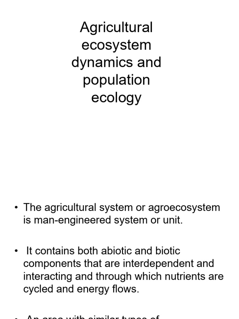 Chapter # 5 - Agriculture Ecosystem Dynamics | PDF | Pest (Organism ...