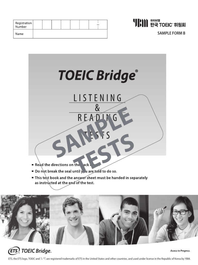 TOEIC Bridge Sample Test Form B | PDF | Foods | Cuisine