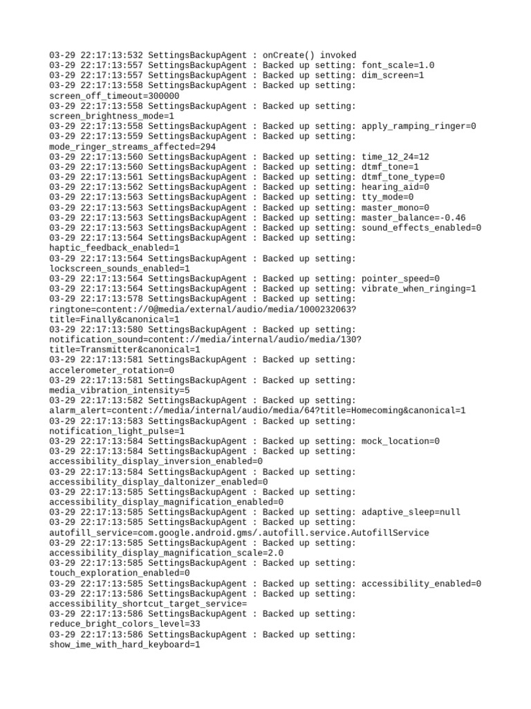 Settings Provider | PDF | System Software | Computing