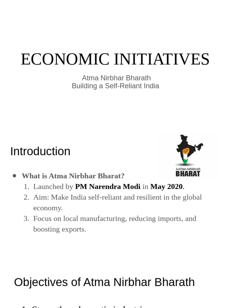 Economic Initiatives | PDF