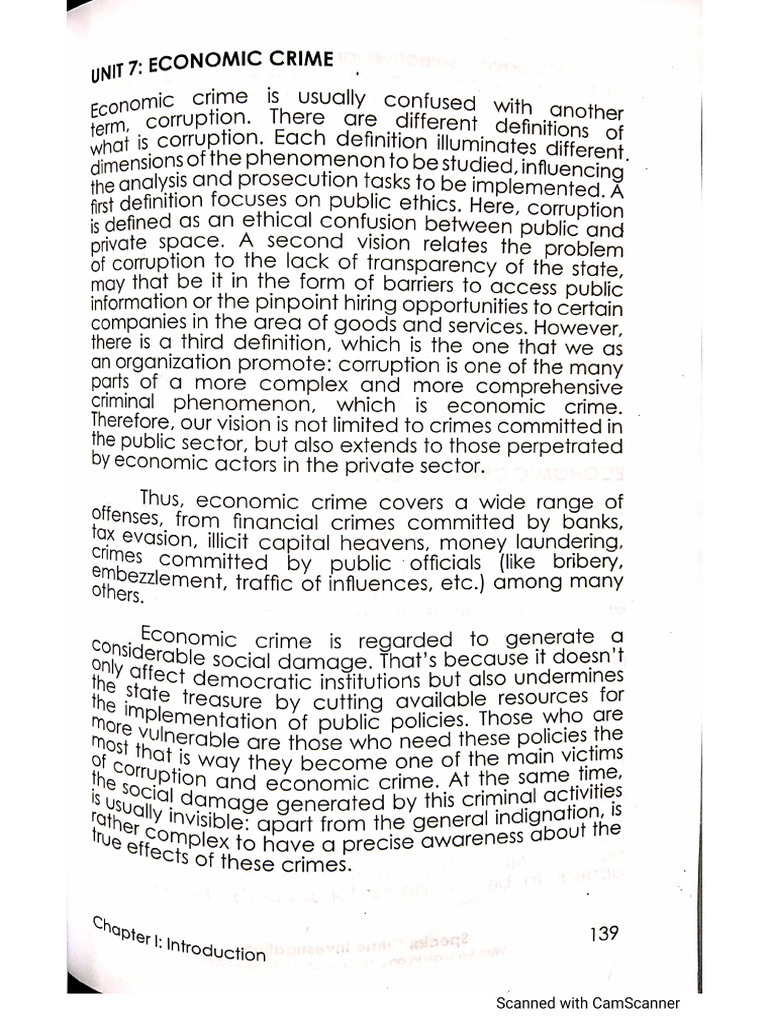 Unit 7 Economic Crime | PDF