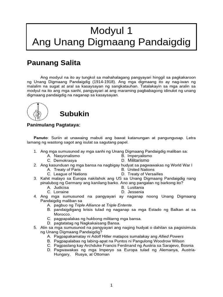 Ap8 q4 Mod 1 w1 2 Assignment | PDF