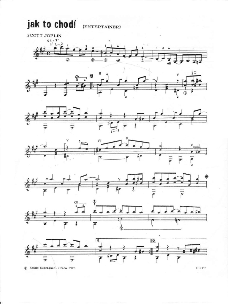 Scott Joplin - Entertainer | PDF