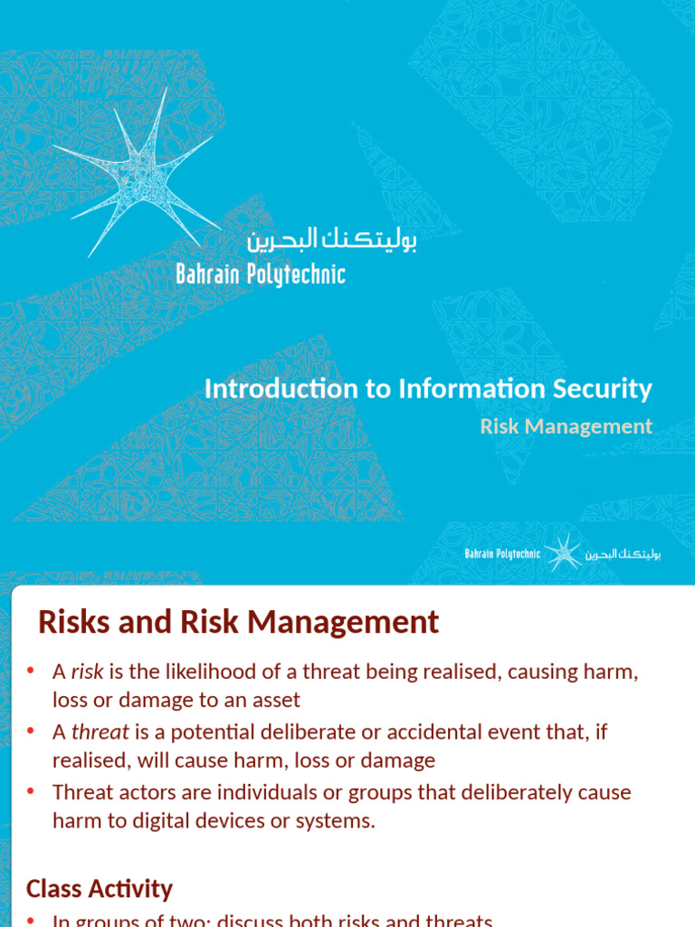 InfoSec Risk Management | PDF | Risk | Risk Management