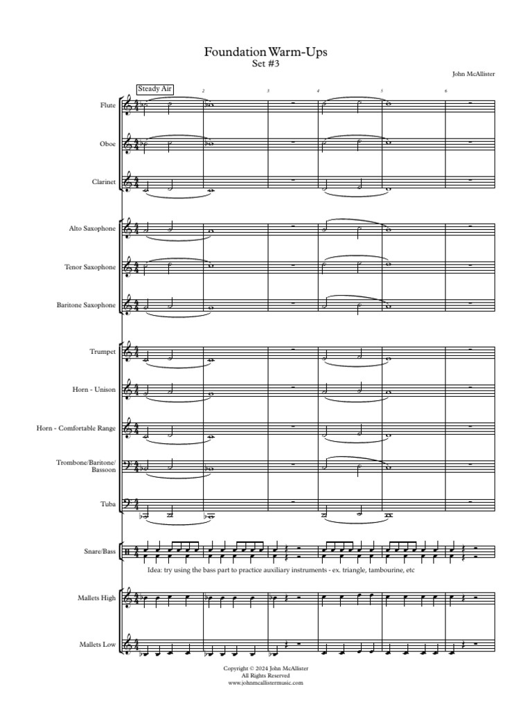 Fundation Warm-Ups | PDF | Instruments de musique | Aérophones