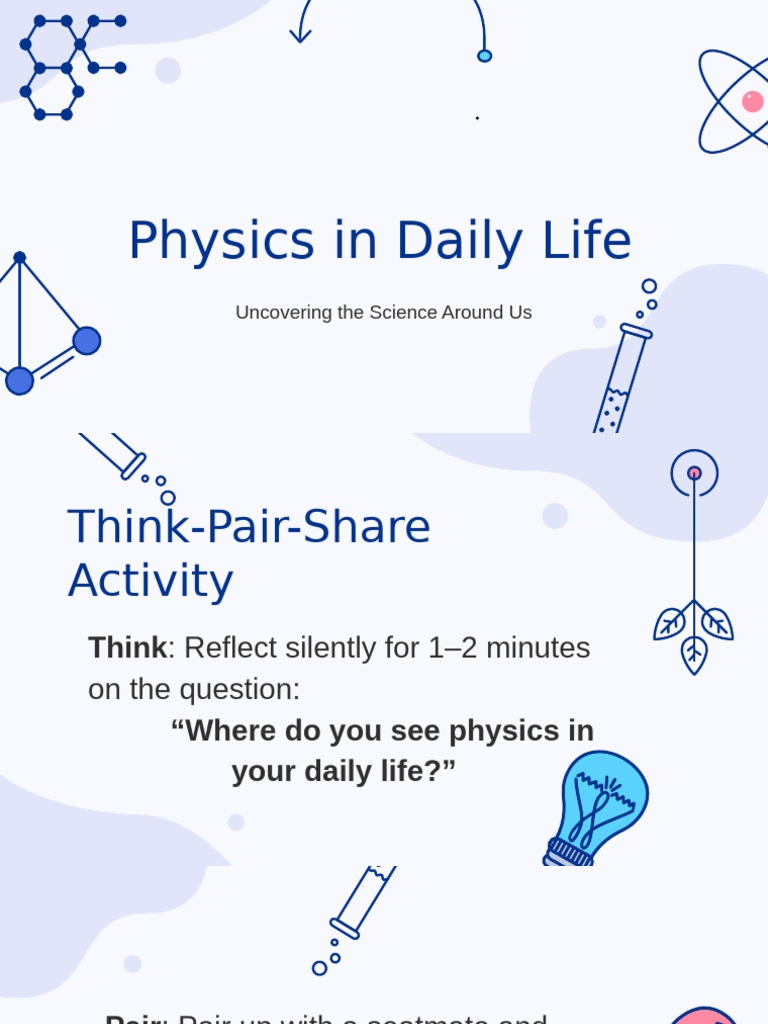 Physics in Everyday Life Applications | PDF | Force | Physics
