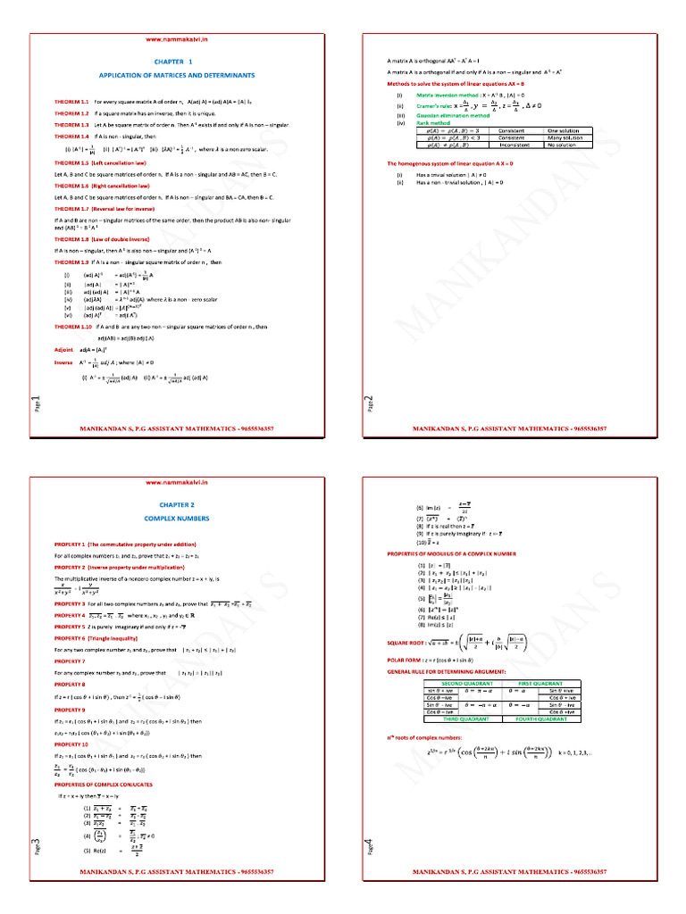 Formula Book | PDF