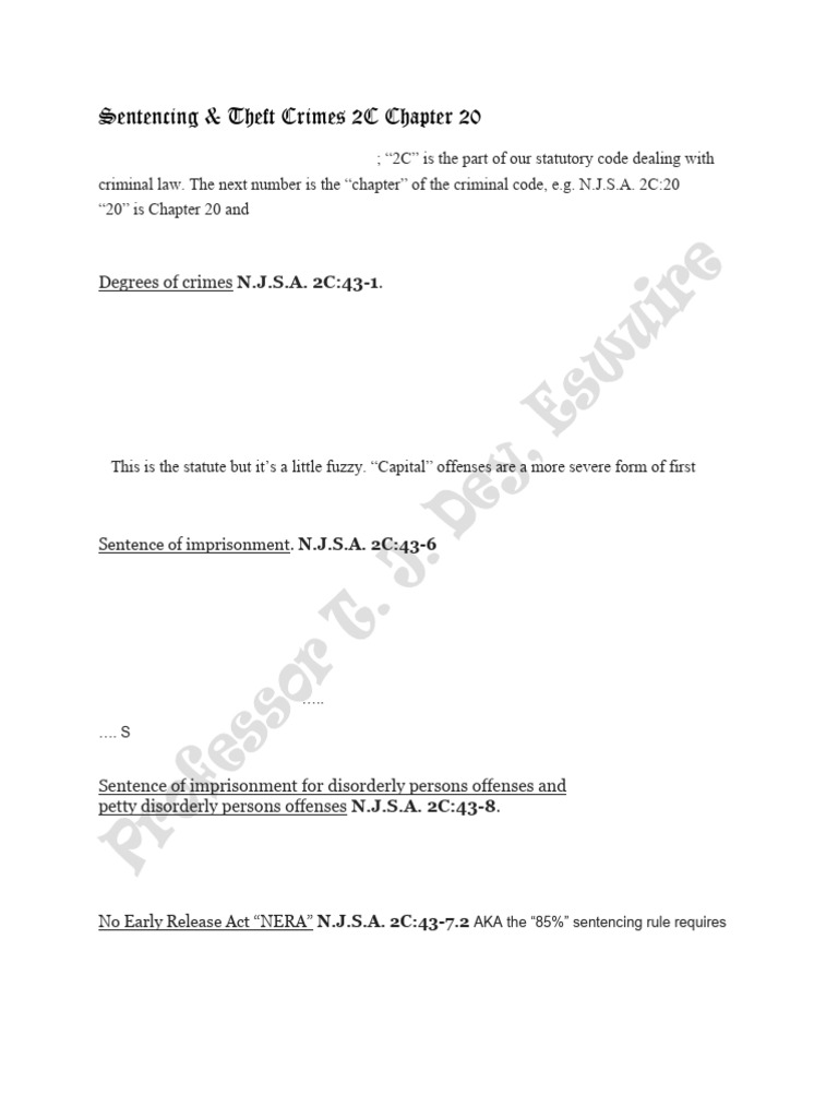 BUS201 Sentencing & Theft Crimes | PDF | Theft | Crimes