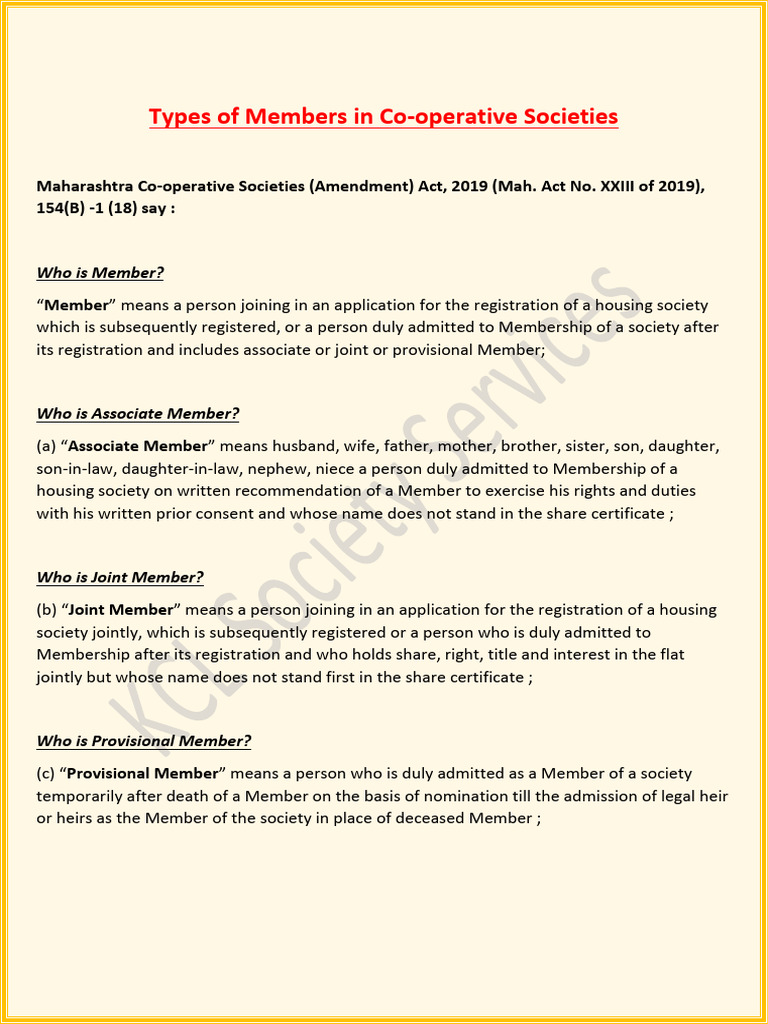 Types and Voting Rights of Members | PDF | Suffrage | Legal Documents