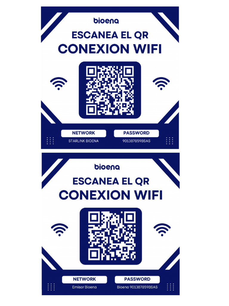 QR Wifi - Bioena | PDF