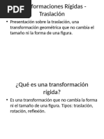 Transformaciones Rígidas y No Rigidas | PDF | Geometría | Rotación