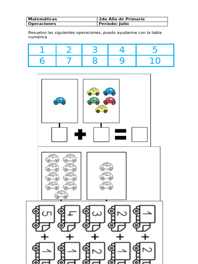 015 MAT 2do Operaciones Julio | PDF