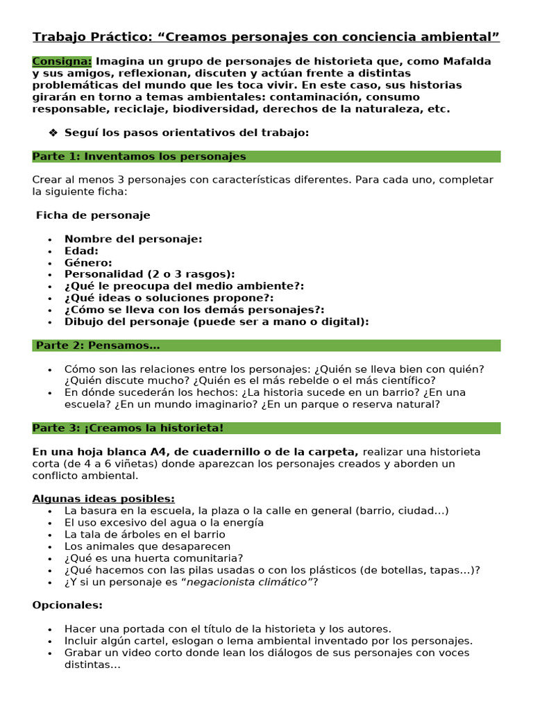 Trabajo Práctico Sobre Historieta y EAI | PDF