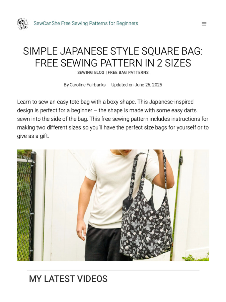 Free Square Bottom Bag Pattern PDF | PDF | Seam (Sewing) | Sewing