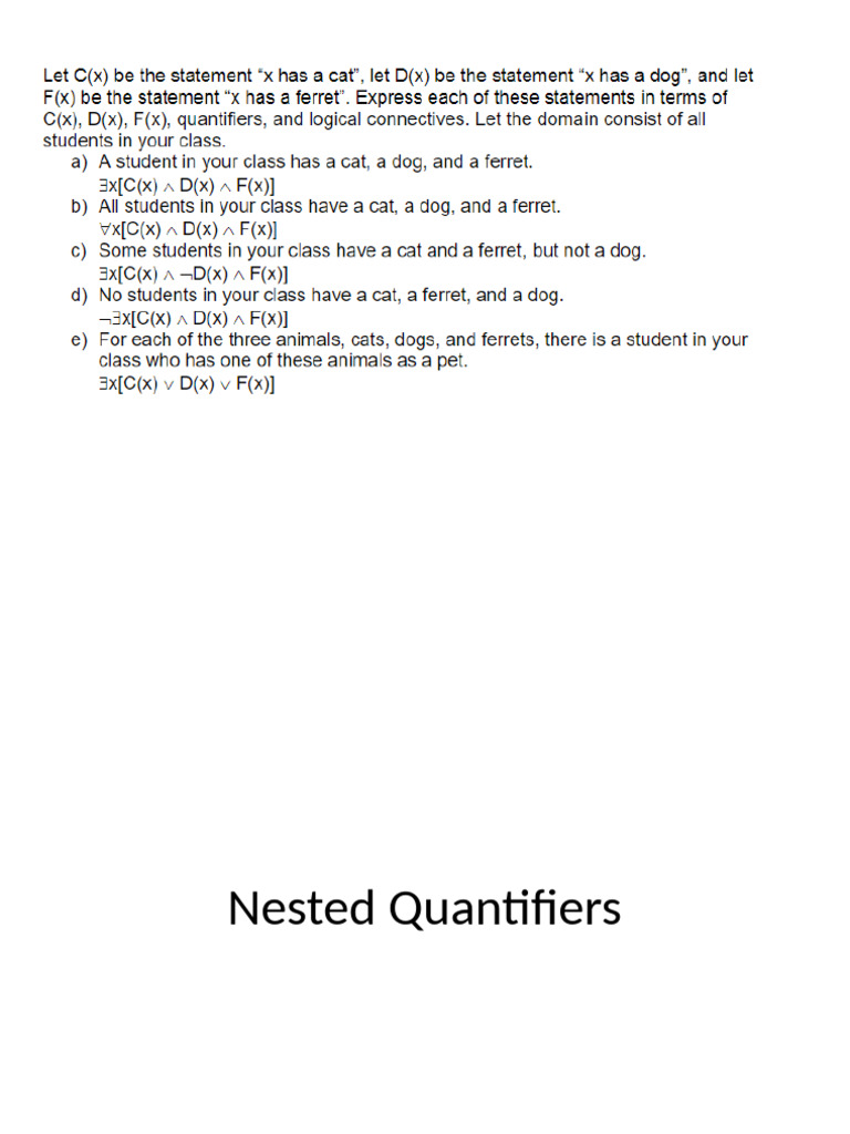 Lecture 3-Nested Quantifiers | PDF | Syntax (Logic) | Mathematics