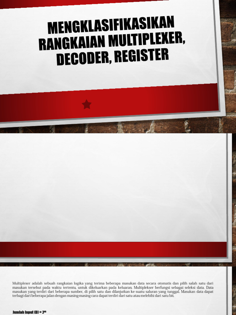 Klasifikasi Multiplexer, Decoder, Register | PDF