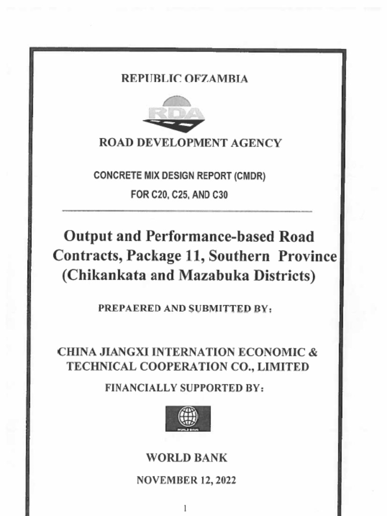 Concrete Mix Design Report | PDF