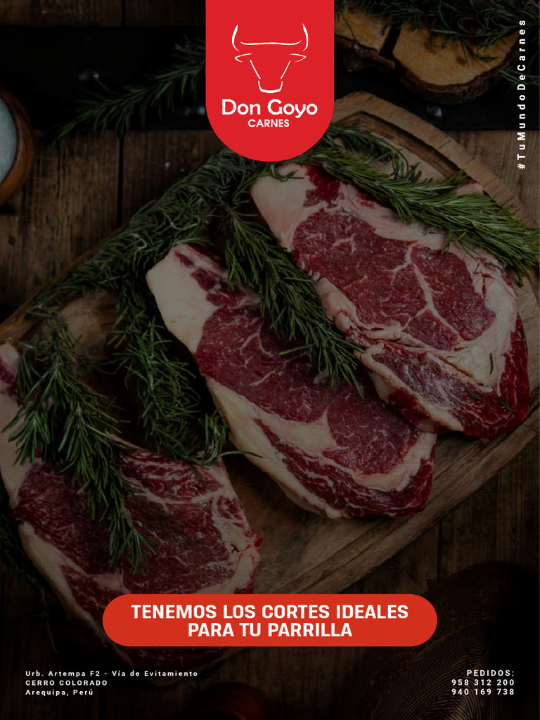 Catálogo de Precios Don Goyo 2025 | PDF | Cocina | Matanza de animales