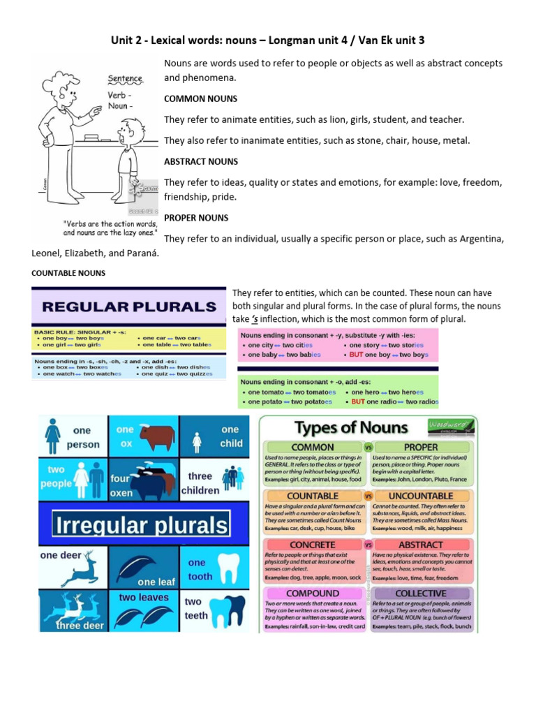 Unit 2 Nouns | PDF