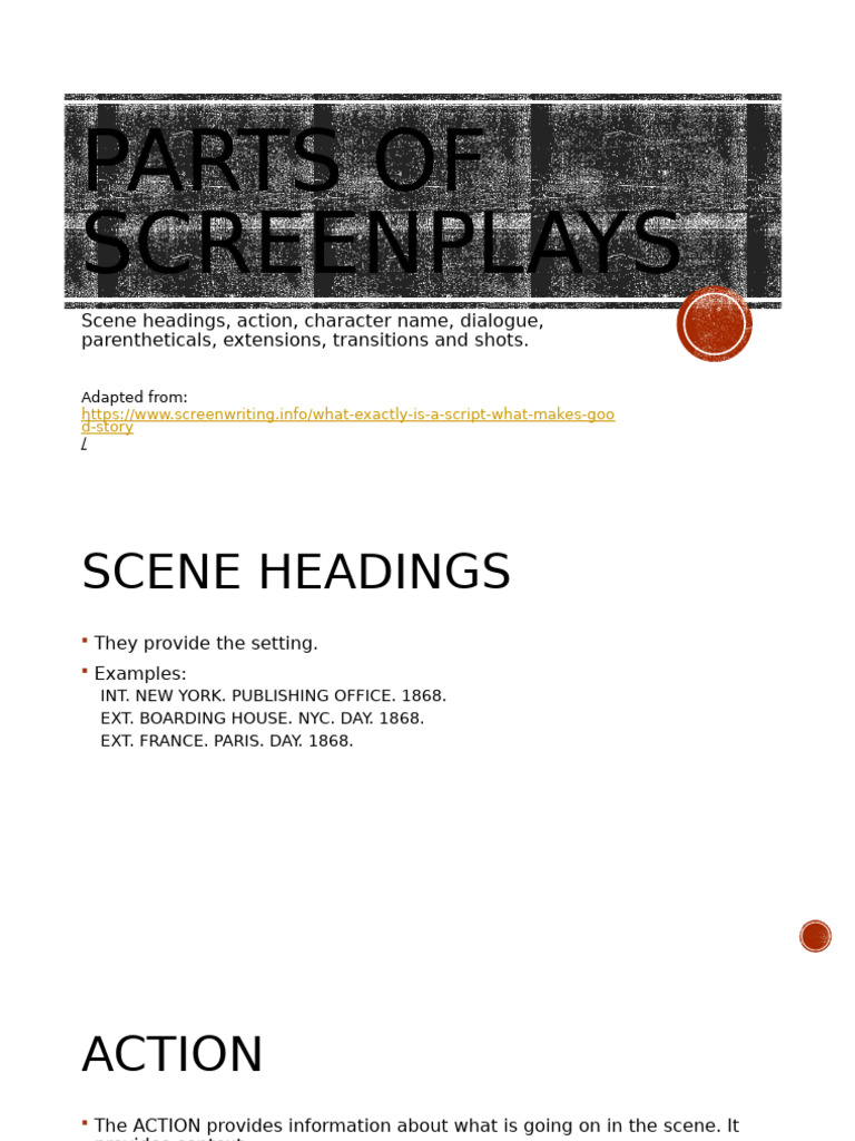 Parts of Screenplays | PDF