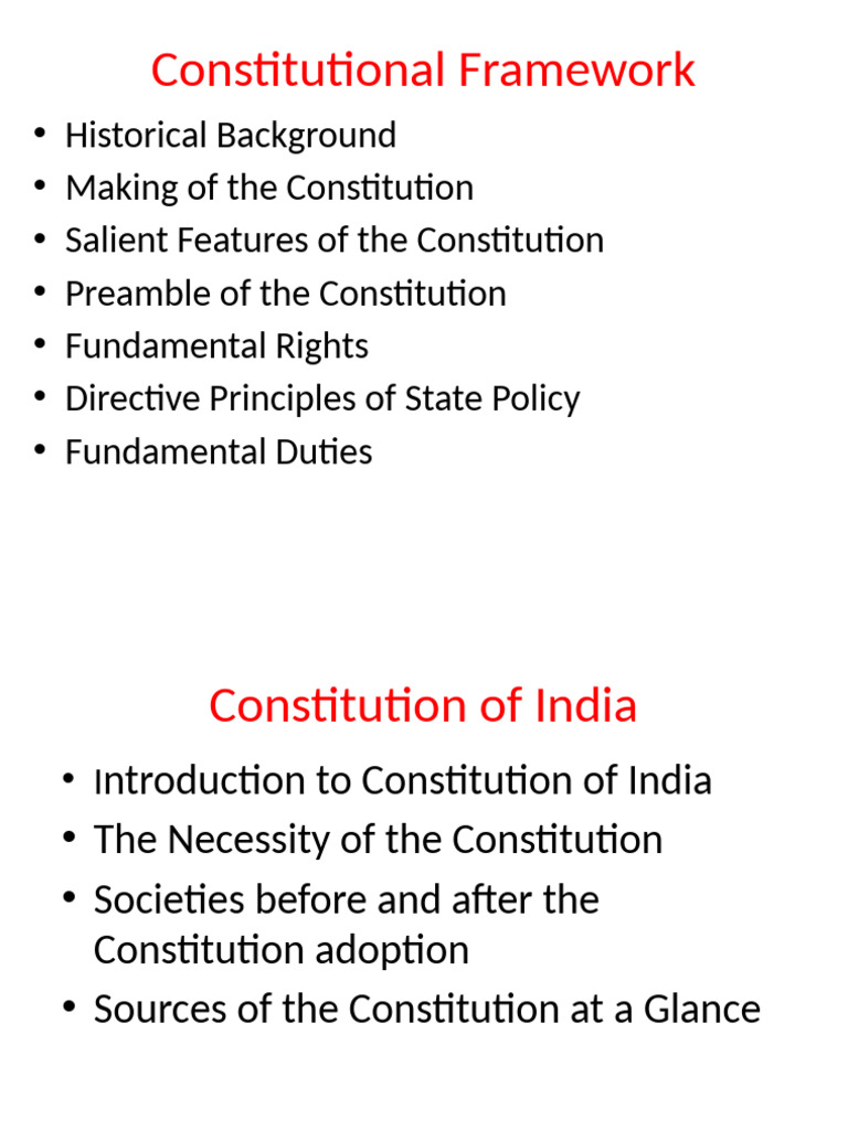 Module 1 Consti Intro - Making, Need, Constituent Assembly | PDF ...