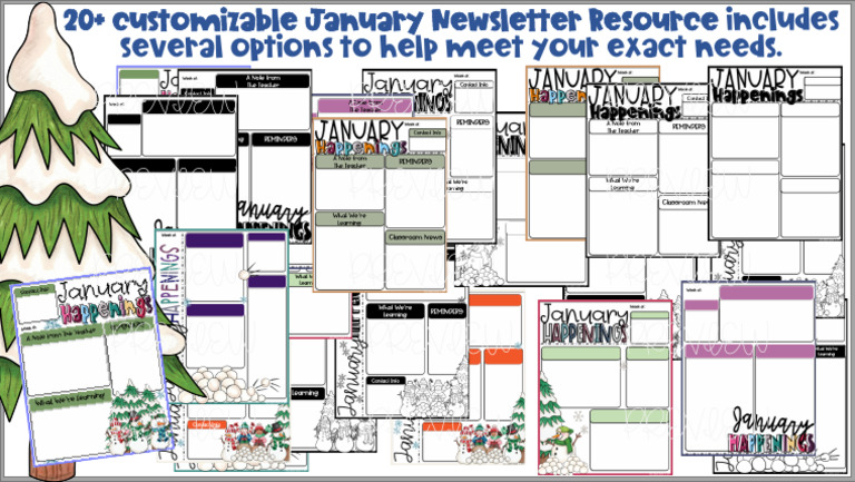January Newsletter Templates Preview NoRestriction | PDF