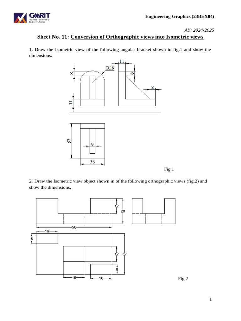 Orthographic to Isometric Conversion Guide | PDF