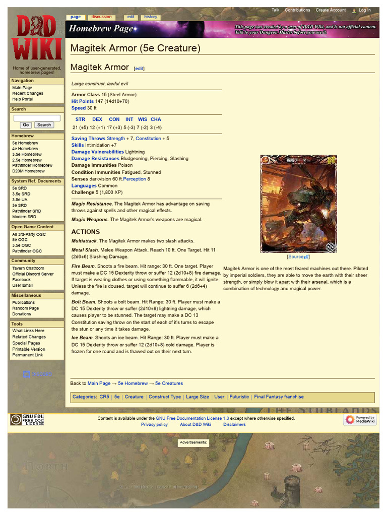 Final Fantasy - Magitek Armor | PDF