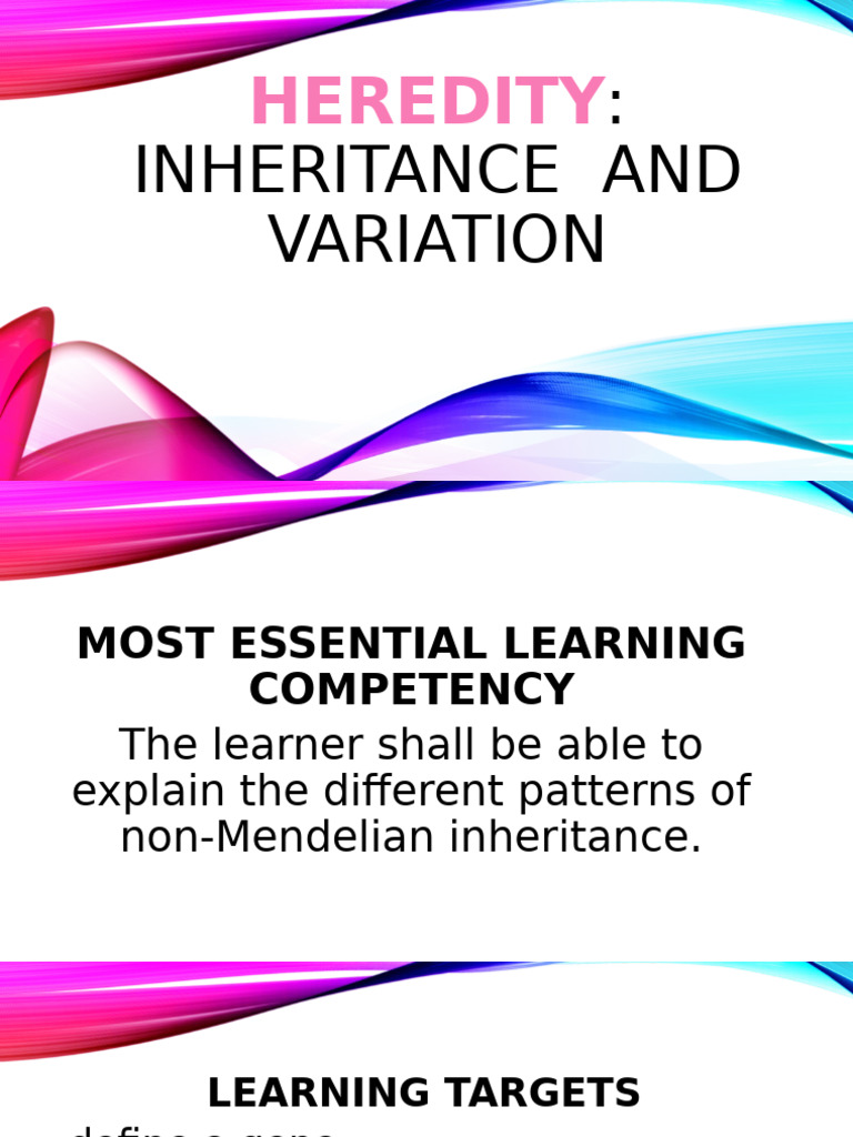 Lesson 1.2 - Mendelian Pattern of Inheritance | PDF | Dominance ...