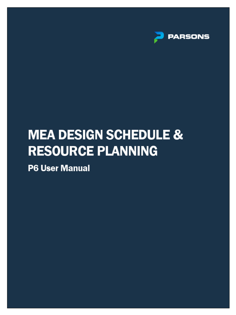 MEA Design Schedules P6 User Manual | PDF | Databases | Information ...