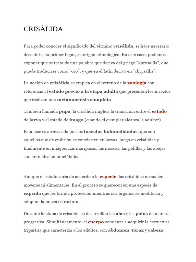CRISÁLIDA | PDF