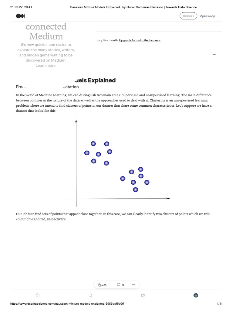 Gaussian Mixture Models Explained - by Oscar Contreras Carrasco - Towards Data Science | PDF ...
