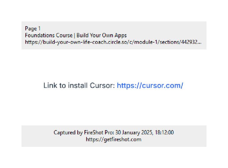 01-Installing Cursor Building Your Pomodoro Timer | PDF