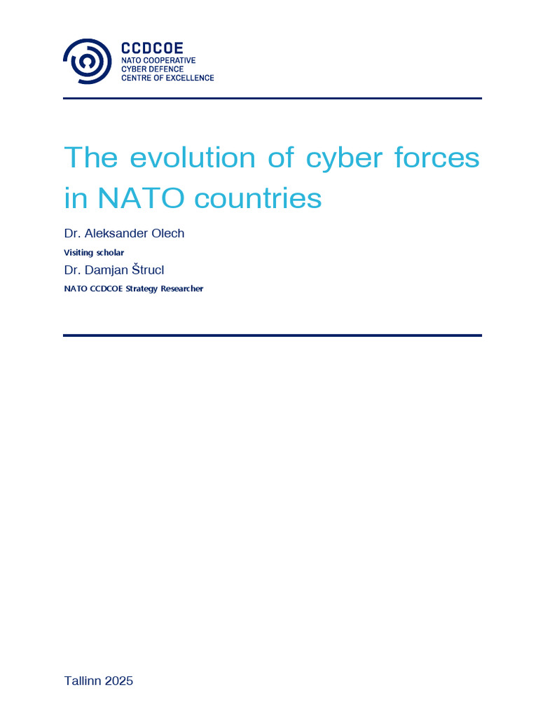 NATO Cyber Forces Evolution 2025 | PDF | Nato | International Security