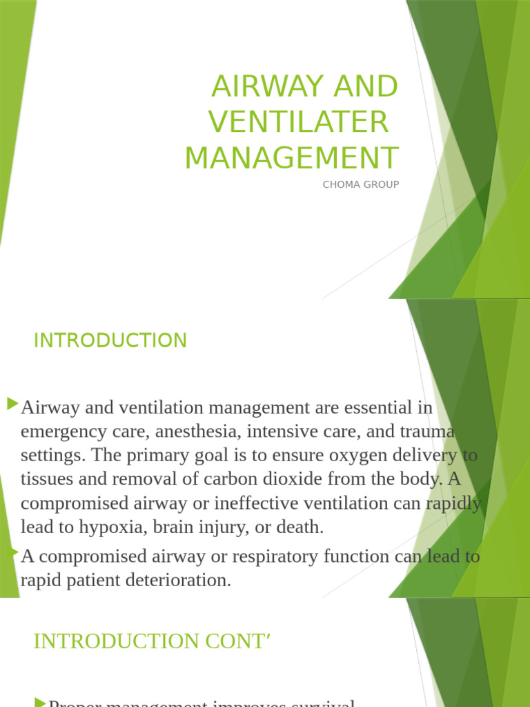 Airway and Ventilator Management Guide | PDF | Respiratory Tract ...