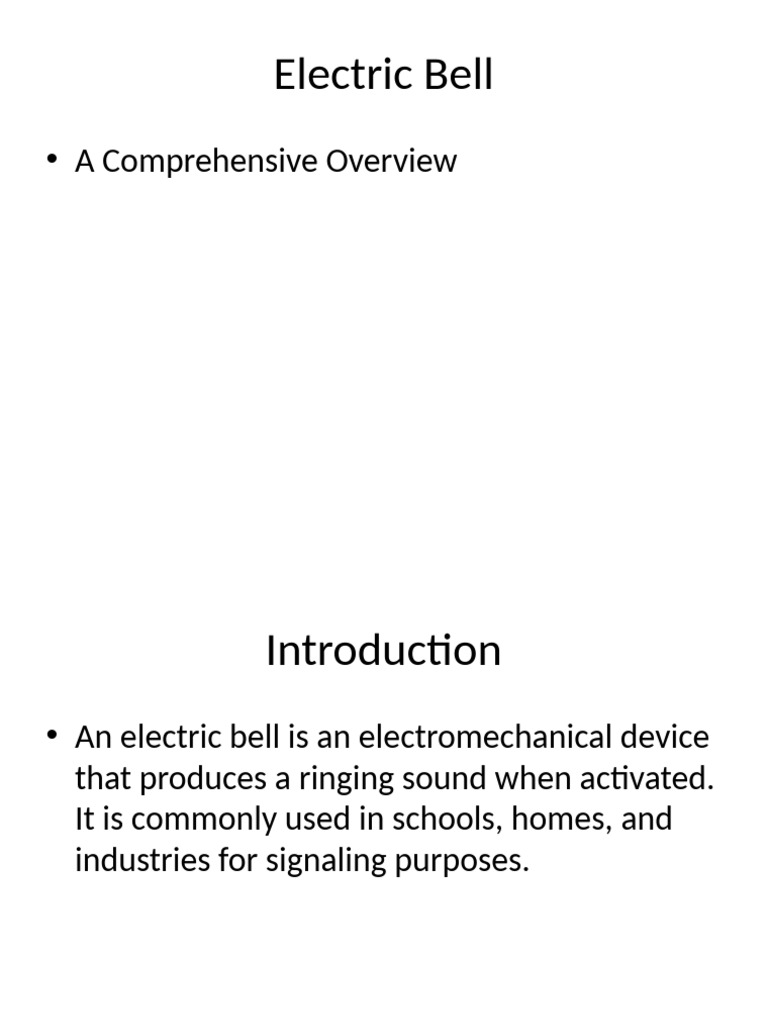 Overview of Electric Bell Systems | PDF