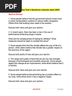 IELTS Writing Task 2 Questions 2025 | PDF | Employment | Crimes