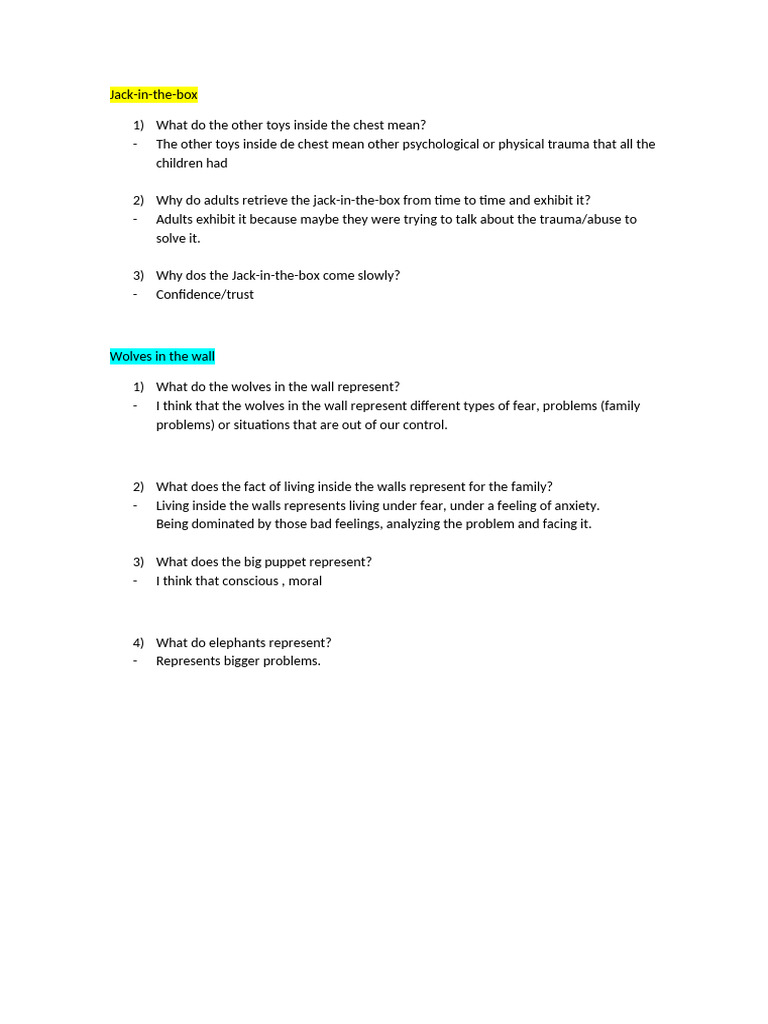 Exploring Trauma in "Jack-in-the-Box" | PDF